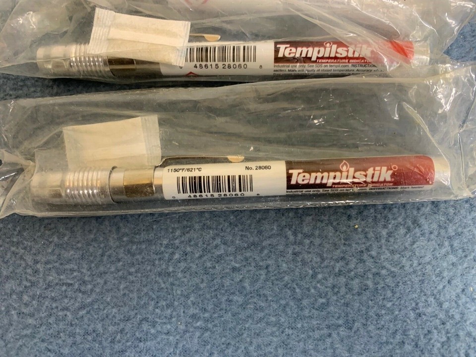 10 NEW Tempilstik Temperature Indicating Welding Crayons 1150°F 621°C ...