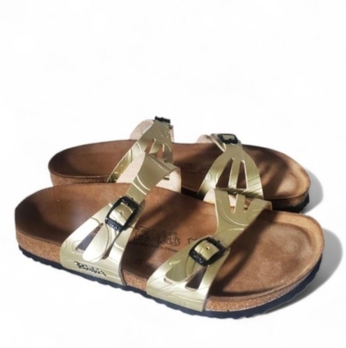 Birki's by Birkenstock Moorea Double Strap Sandal Champagne Gold Size ...