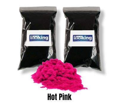 Flocking Powder Hot Pink 2 x 1 Sqm Bags Flock fibres 2 Sqm Meter ...