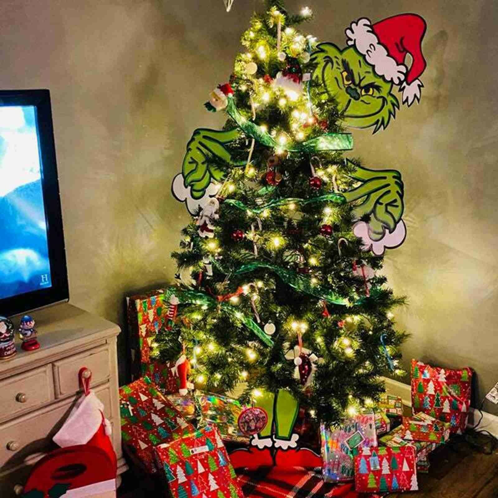 Grinch Christmas Tree Decoration Christmas Hat Decoration Insert ...
