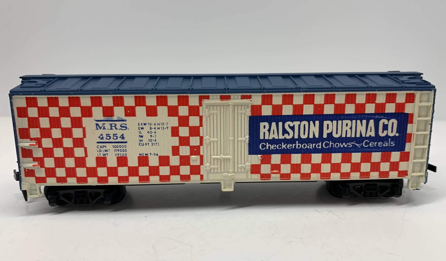 Tyco Billboard Reefer Box Car Train Ralston Purina Co. MRS #4554 HO | eBay