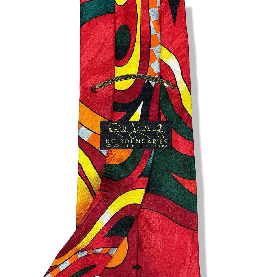 Vintage No Boundaries Rush Limbaugh Silk Tie Mens Abstract Artsy Retro ...
