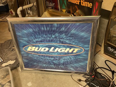 2000 Budweiser Bud Light Motion Lighted Sign !! | eBay