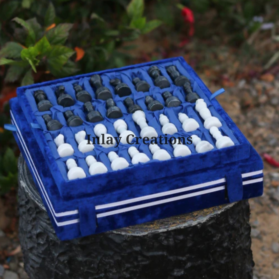 Malachite Marble Chess Set With 32 figures Pices, Handmade Chess Table ...