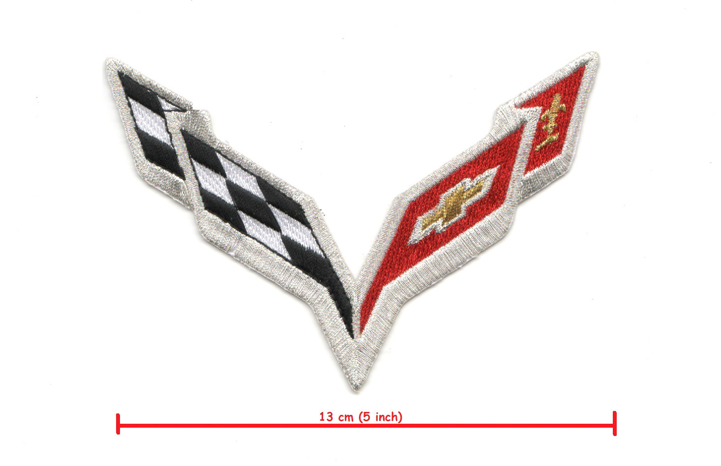 CHEVY VETTE RACE TEAM CORVETTE RACE C-7 iron-on GOLD-THREADS CORVETTE 5 ...