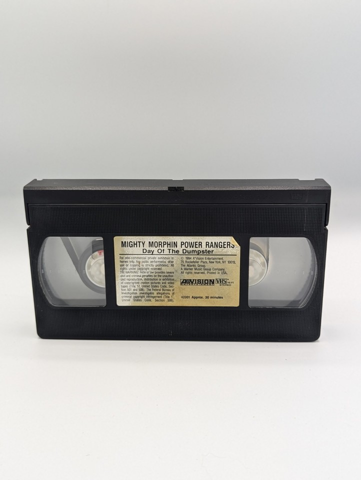Mighty Morphin Power Rangers - Day of the Dumpster VHS 1994 Saban Video ...