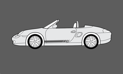 Fits - Porsche Boxster 1996-2004 (986) Side stripes Decal Sticker Set ...