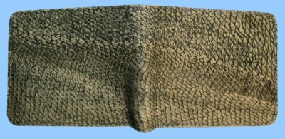 New MENS GENUINE NATURAL WALLEYE LEATHER - FISH SKIN - BIFOLD WALLET | eBay