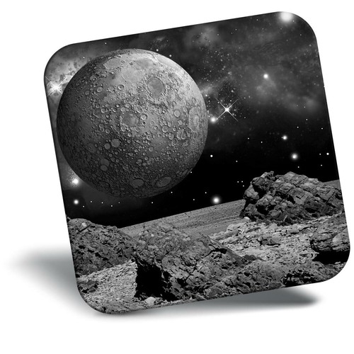 Awesome Fridge Magnet bw - Amazing Alien Planet Moon Rock Sci-Fi #40831 ...