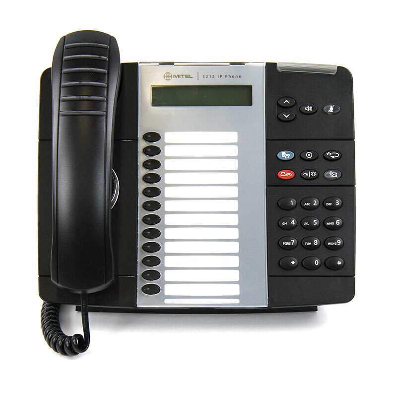 TWO MITEL 5212 IP VOIP PHONE - BLACK - GOOD USED CONDITIONS - SEE ITEM ...