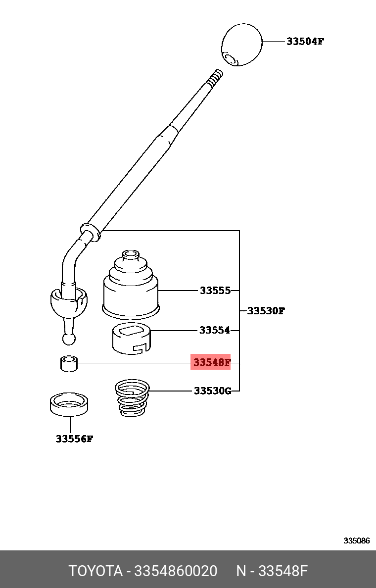 Genuine OE bush, no.1, shift lever for floor shift, 3354860020 for ...
