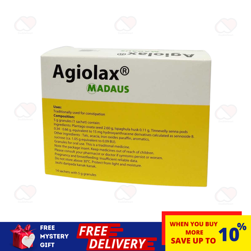 Agiolax Madaus 14 Sachets with 5g granules For Constipation Relief Free ...