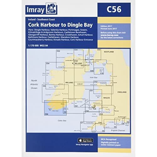 Imray Chart C56: Cork Harbour to Dingle Bay (C Series) - Sheet map ...