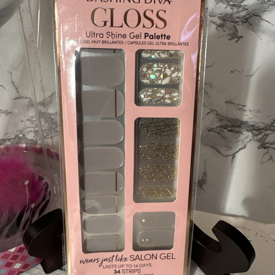 Party Girl Zebra Ostrich Fur Design Glam Goblet & Silver Glam Nail ...