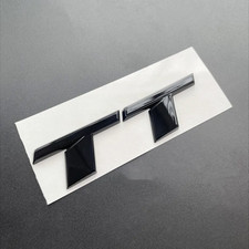 3D ABS Chrome Black TT Logo Letters Car Trunk Emblem Badge Decal for ...