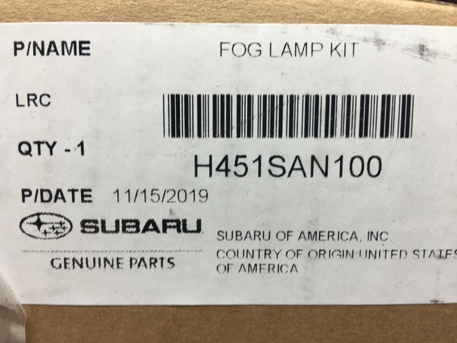 Genuine Subaru Fog Light Kit H451SAN100 for sale online | eBay