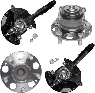 Front Knuckles Hub Rear Wheel Hub Bearings for 2009-2012 Honda Accord ...