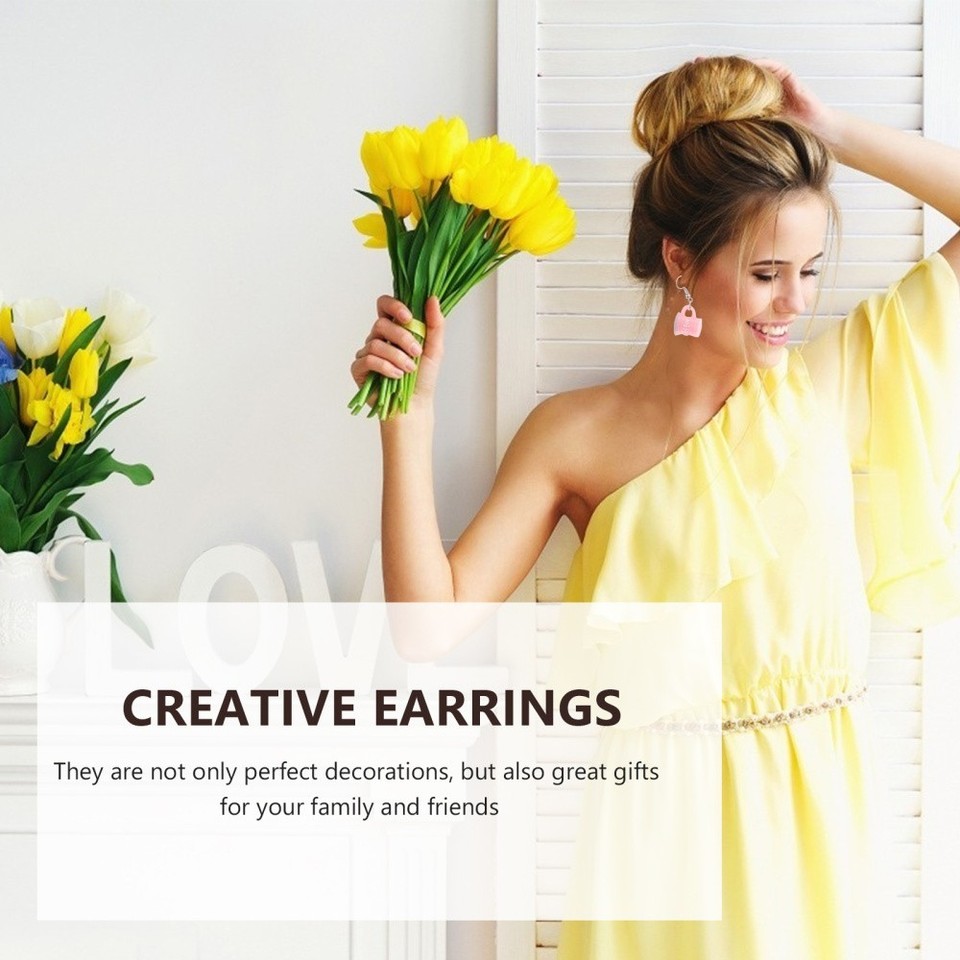 3 Pairs Coffee Bean Earrings Miss Bride Interesting Jewelries Women ...