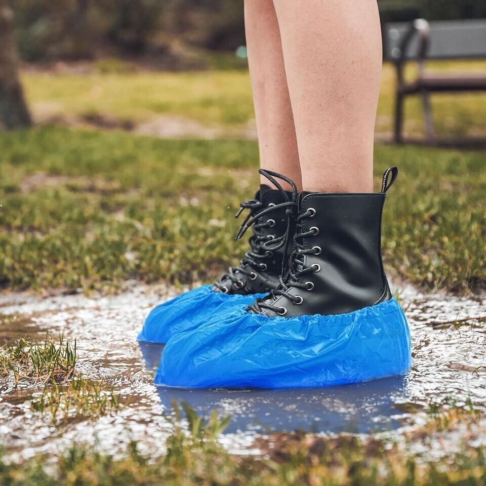 Disposable Shoe Covers Overshoe Protector Waterproof Reusable Mud Rain ...