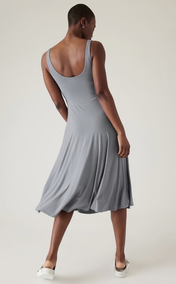 Athleta Santorini Midi Dress Size 1X Coastline Blue #798380 | eBay