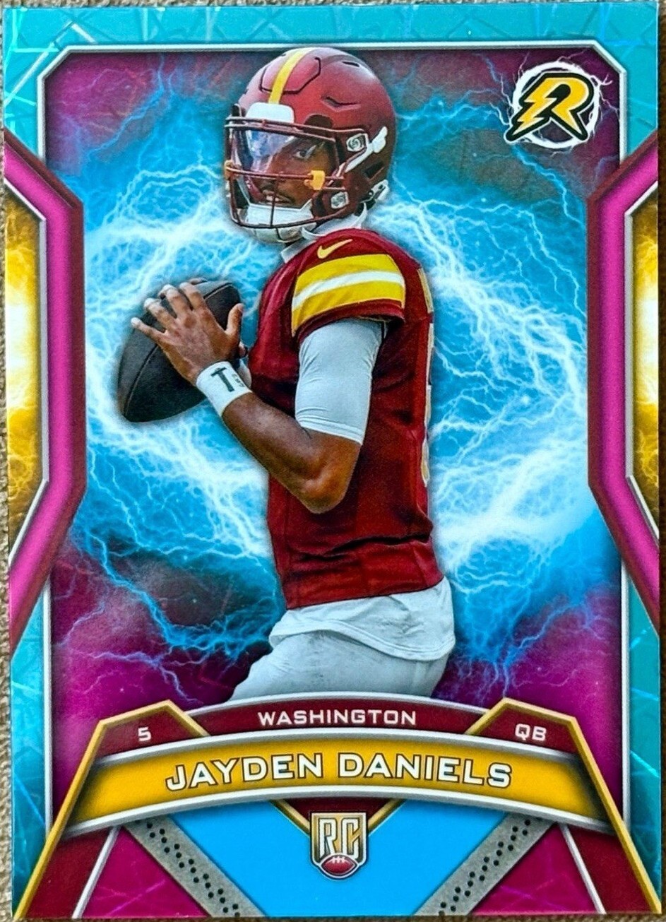 2024 Topps Resurgence - Rookies Jayden Daniels #196 Sky Blue & Pink ...