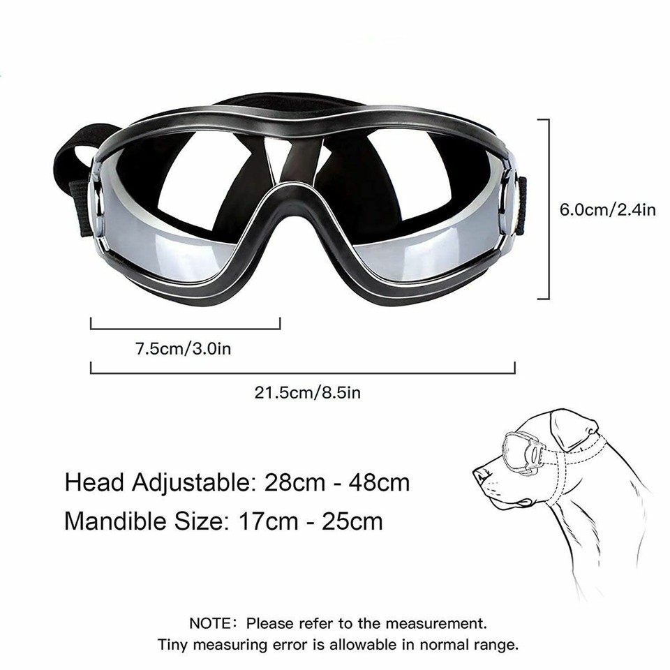 Windproof Dog Goggles Sunglasses UV Protection For Medium Large Dogs ...