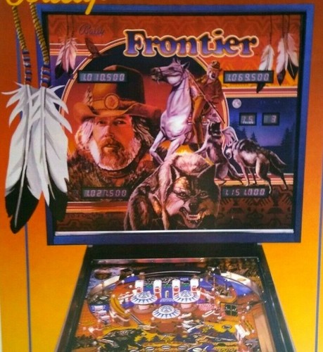 Frontier Pinball Flyer Original 1980 Western Cowboy Horse Promo 8.5" x ...