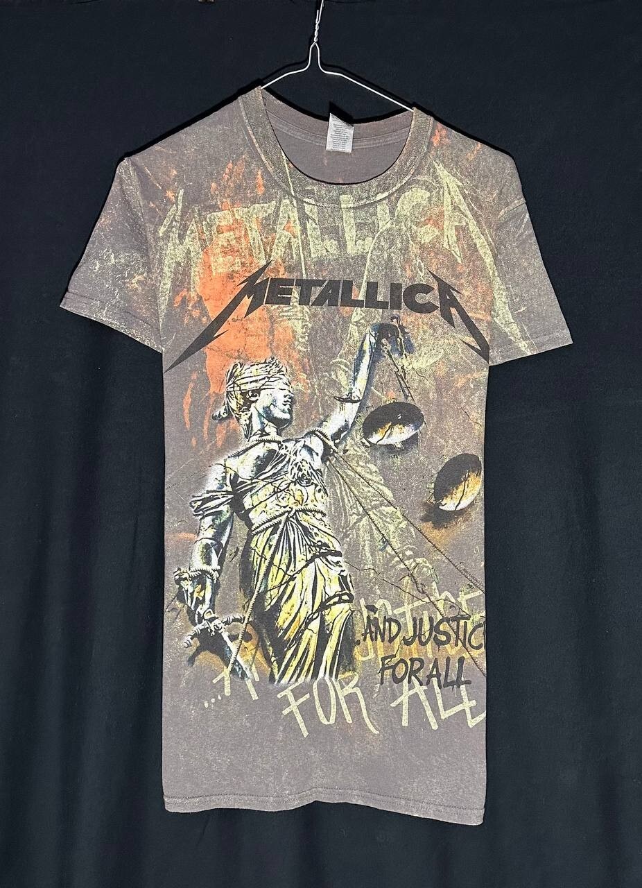 Metallica And Justice For All Neon Backdrop T-Shirt c… - Gem