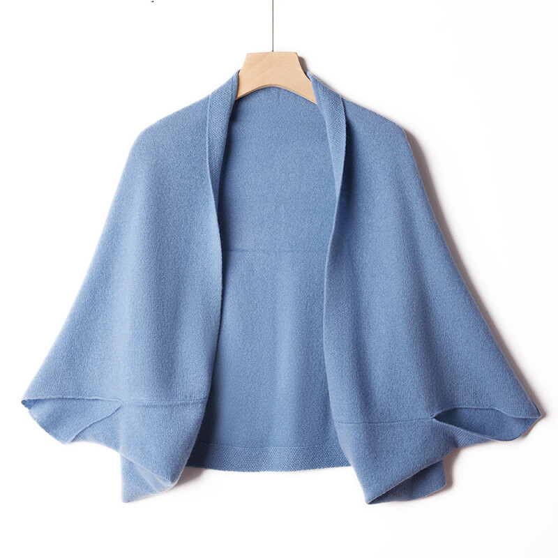 Soft Wool Blended Cashmere-like Shawl Scarf Cape Coat Shoulder Tops ...