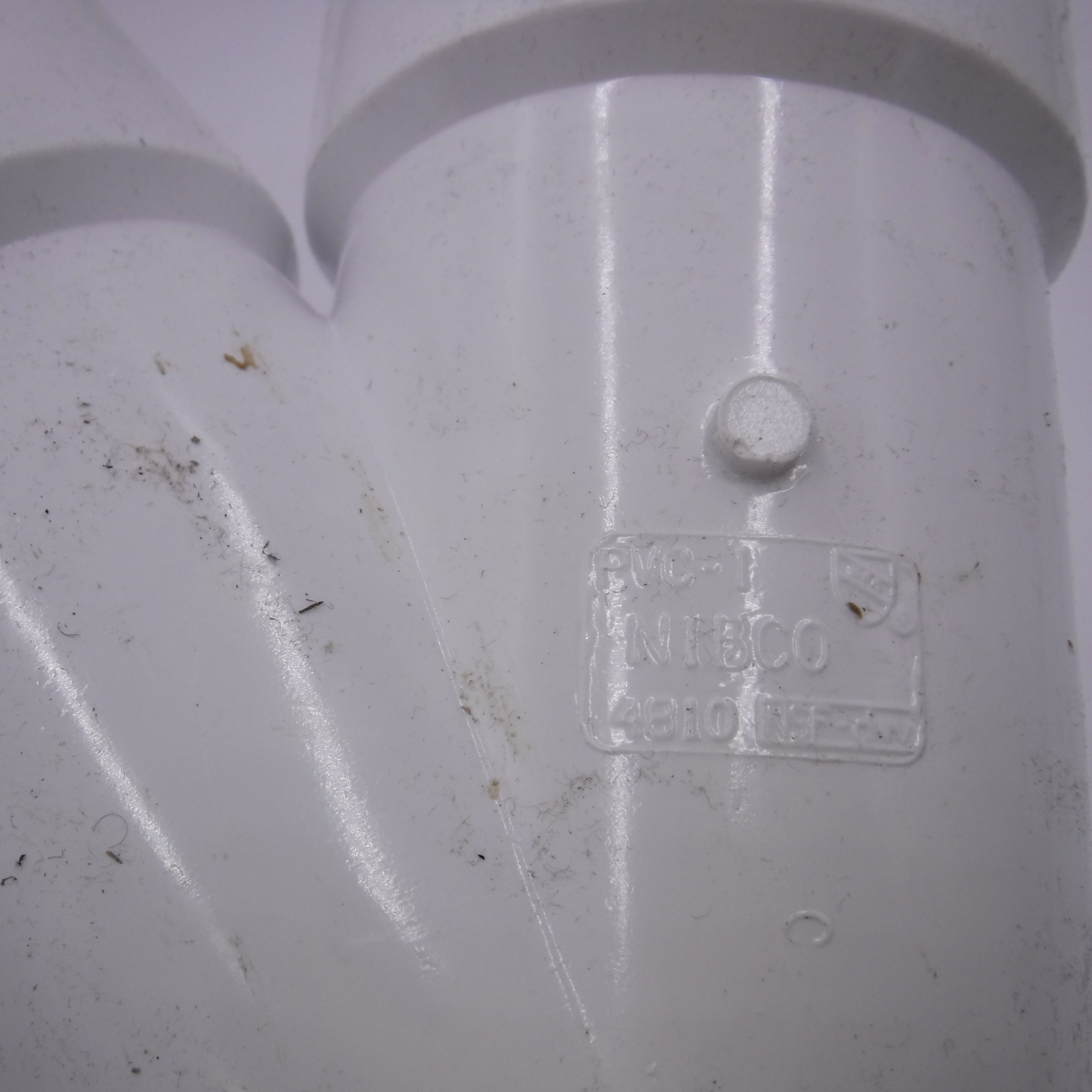 Lot of 2 Nibco 3" Wye Pipe All Hub DWV White PVC 3" x 3" x 3" C4810HD3 ...