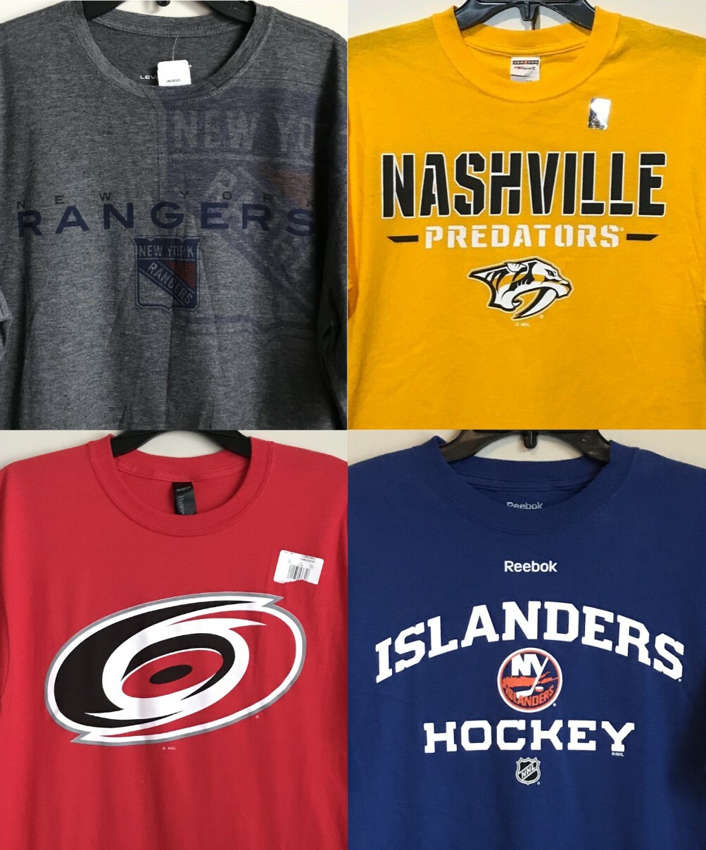 New NHL Men’s T-Shirt Various Teams and Colors Hockey Adult Tee Shirt ...