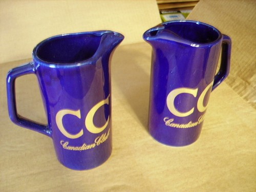 Canadian Club Blue Whiskey Water Pitchers Ceramic - New Old Stock ...
