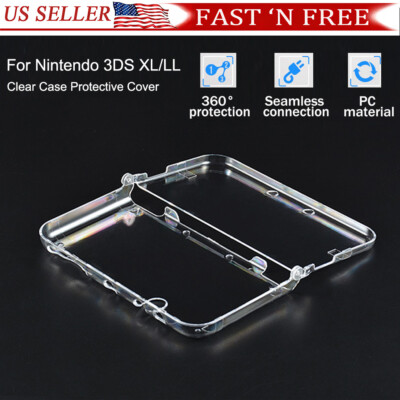 For New Nintendo 3DS XL/LL Clear Crystal Hard Shell Protective Case ...