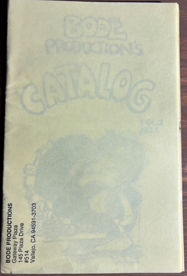 BODE PRODUCTIONS CATALOG VOL 2 #1 1995 - RARE VAUGHN BODE ART FULL ...