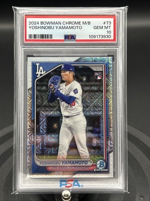 2024 Bowman Chrome Baseball Mega Box - RC Yoshinobu Yamamoto #73 PSA 10 ...
