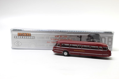 Brekina 63003 HO 1:87 Road & Rail Bus/Coach - Nwf BS 300 DB Maroon ...