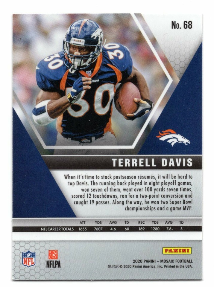 2020 Panini Mosaic #68 Terrell Davis Card | eBay