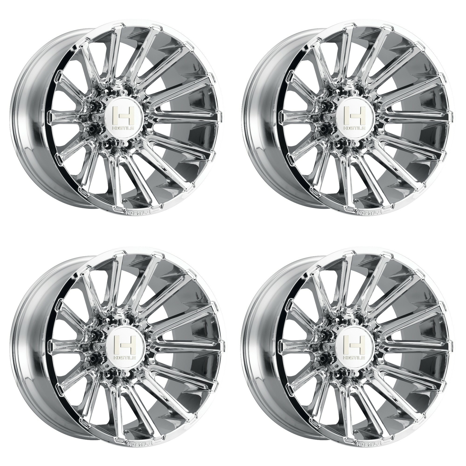 Set 4 20" Hostile H123 Typhoon Armor Plated 20x12 Wheels 8x180 -44mm ...