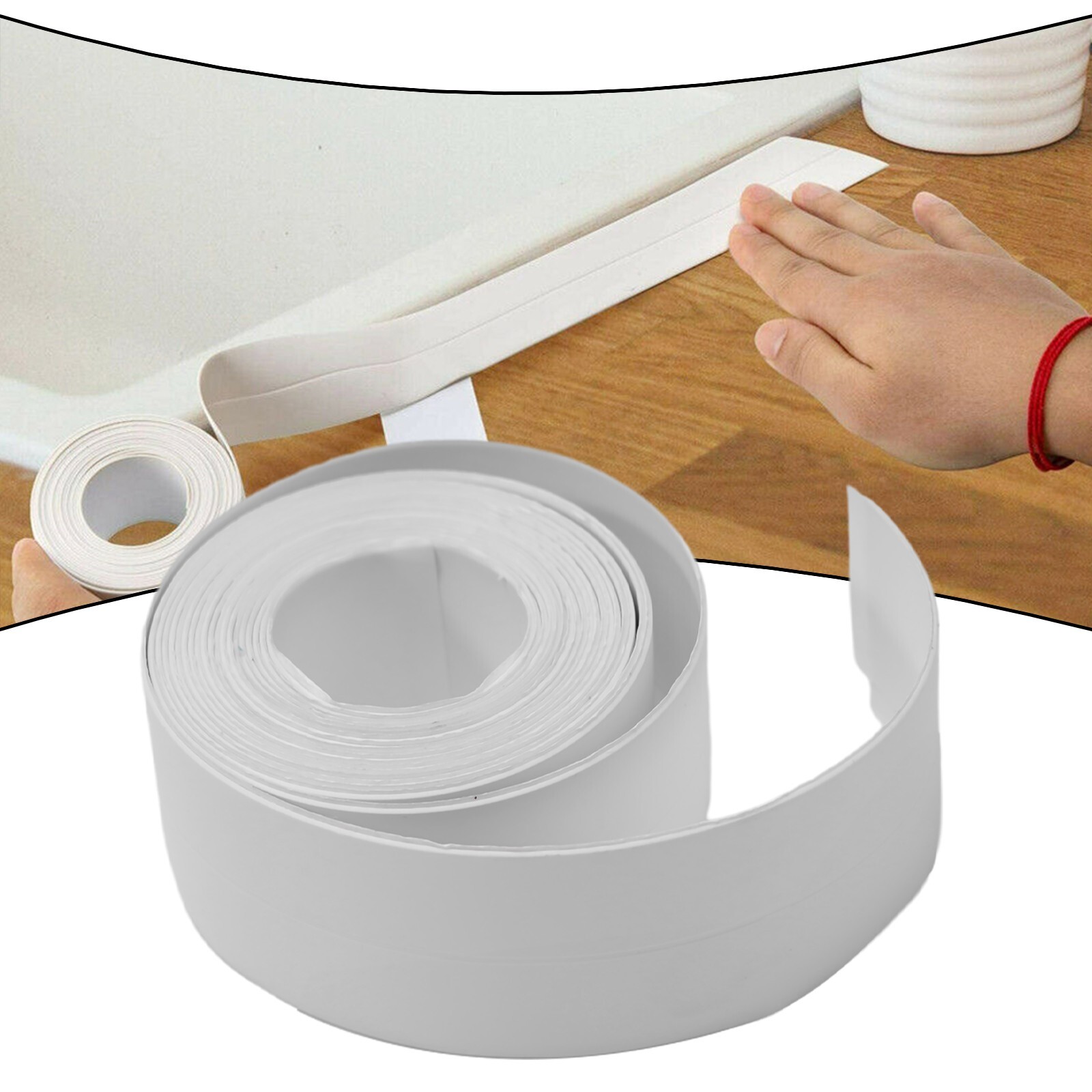 Waterproof PVC Bath Shower Sink Basin Edge Sealant Tape 3 2M x 38mm ...