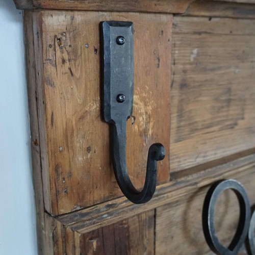 Hand-Forged Iron Wall Hook | Large Size Measuring 6-1/2” | Rustic Look | Eleg... 763961668312| eBay