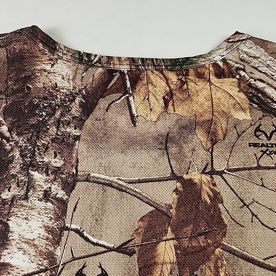 Real Tree Camo XXL Jockey Light Layer Short Sleeve Shirt Top Hunting ...