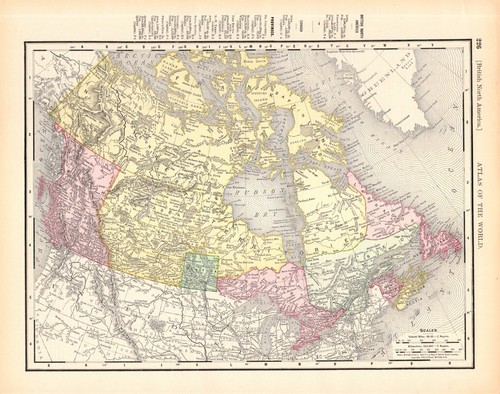 1895 Antique Canada Map Vintage Map of Canada Wall Decor 756 | eBay