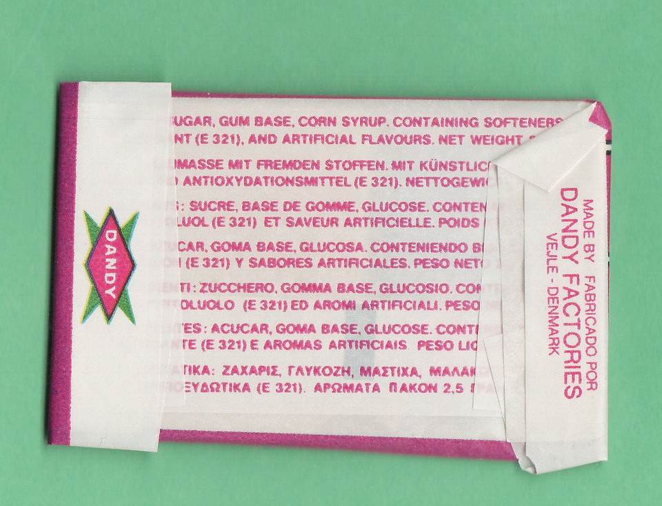 Dandy Gum Flag Parade Unopened Light Purple Pack Nrmnt+ Box Fresh READ ...