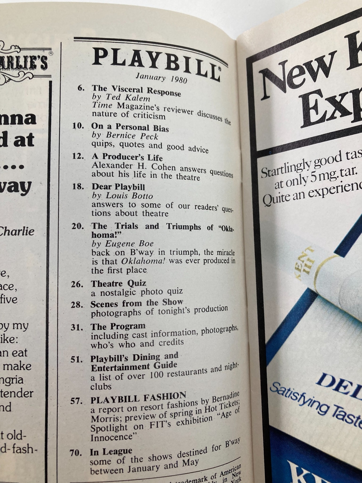 1980 Playbill The Palace Theatre Oklahoma Laurence Guittard, Mary ...