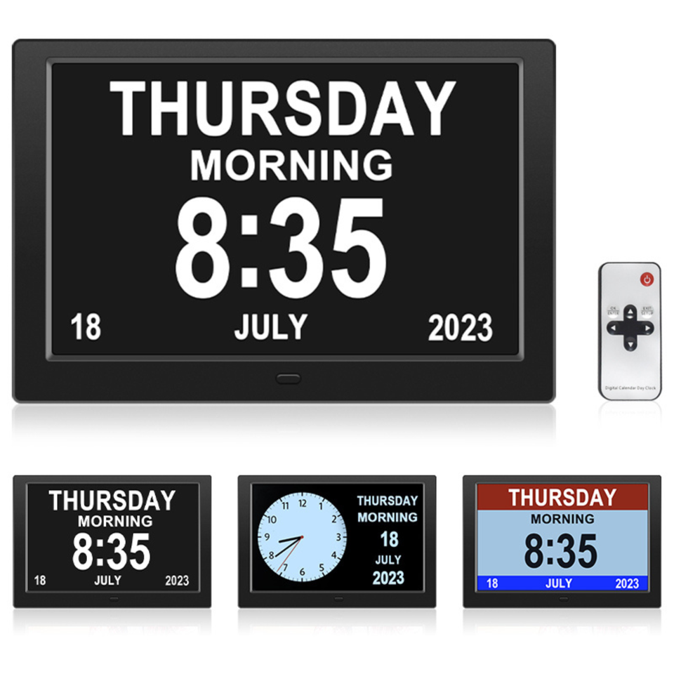 7/8/10 LED Dementia Digital Calendar Clock Alarm Extra Large Day/Week ...