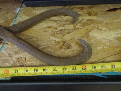 Vintage Antique Iron Ice Block Tongs Logging Hay Hook Farm Tool | eBay