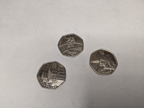 3x 2011 Olympic Games 50p coins - Basketball, Sailing & Archery | eBay UK
