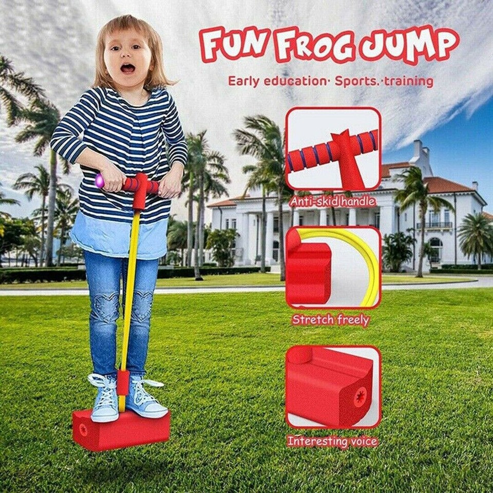 Pogo Stick Bungee Jumper Childrens Foam Bouncer Balance Exercise Hopper ...