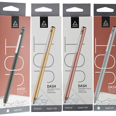 Adonit Jot Dash Fine Point Precision Stylus for iOS / Android Touch ...
