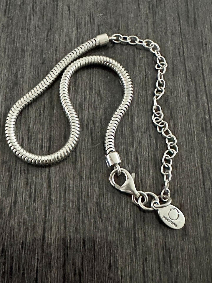 Persona Snake 925 Sterling Silver European Bracelet Size 6.5-10” | eBay